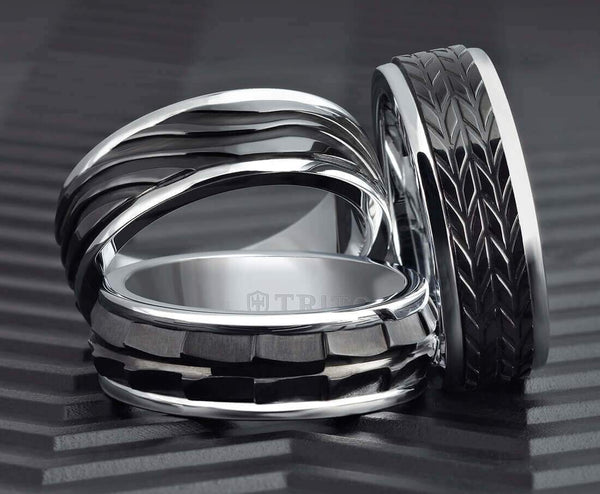 Triton Tungsten Carbide and Titanium Wedding Band Ring - Triton Jewelry